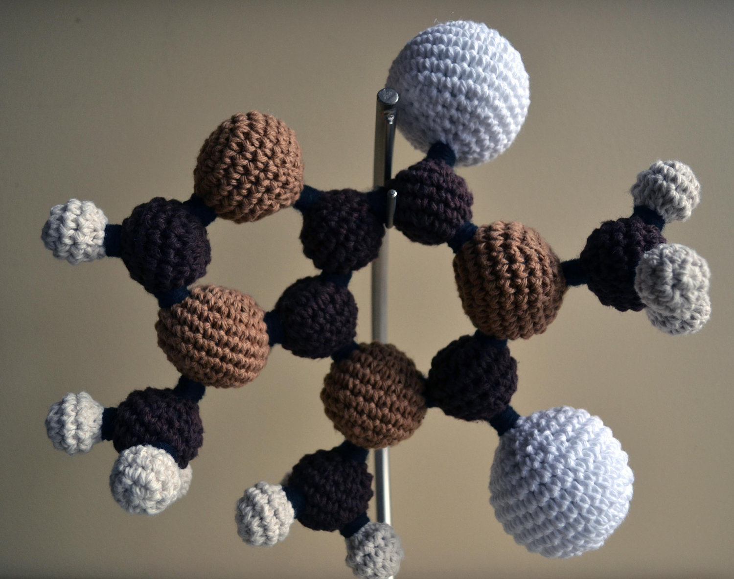The Art of Science – Crochet Caffeine Molecule – The Finch and Pea
